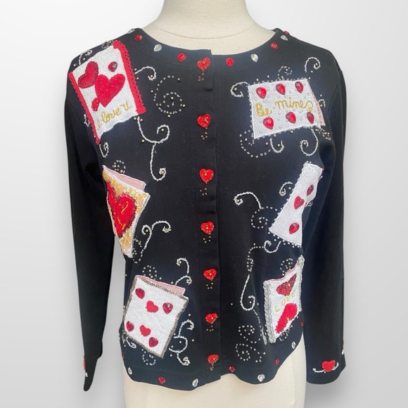 Jack B. Quick | Sweaters | Jack B Quick Small Cardigan Top Hearts ...